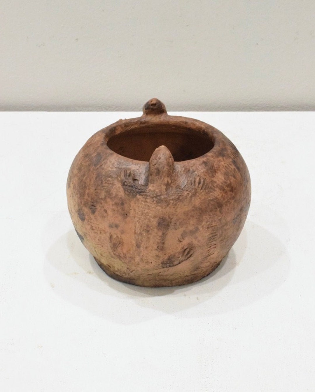African Brown Lizard Clay Storage Pot Kenya - Etsy