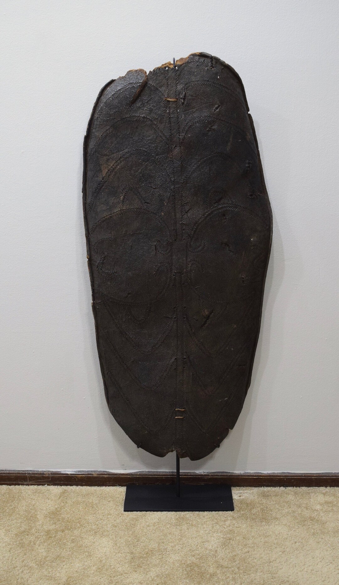 African Shield Kisii Tribe Water Buffalo Hide Shield Kenya - Etsy