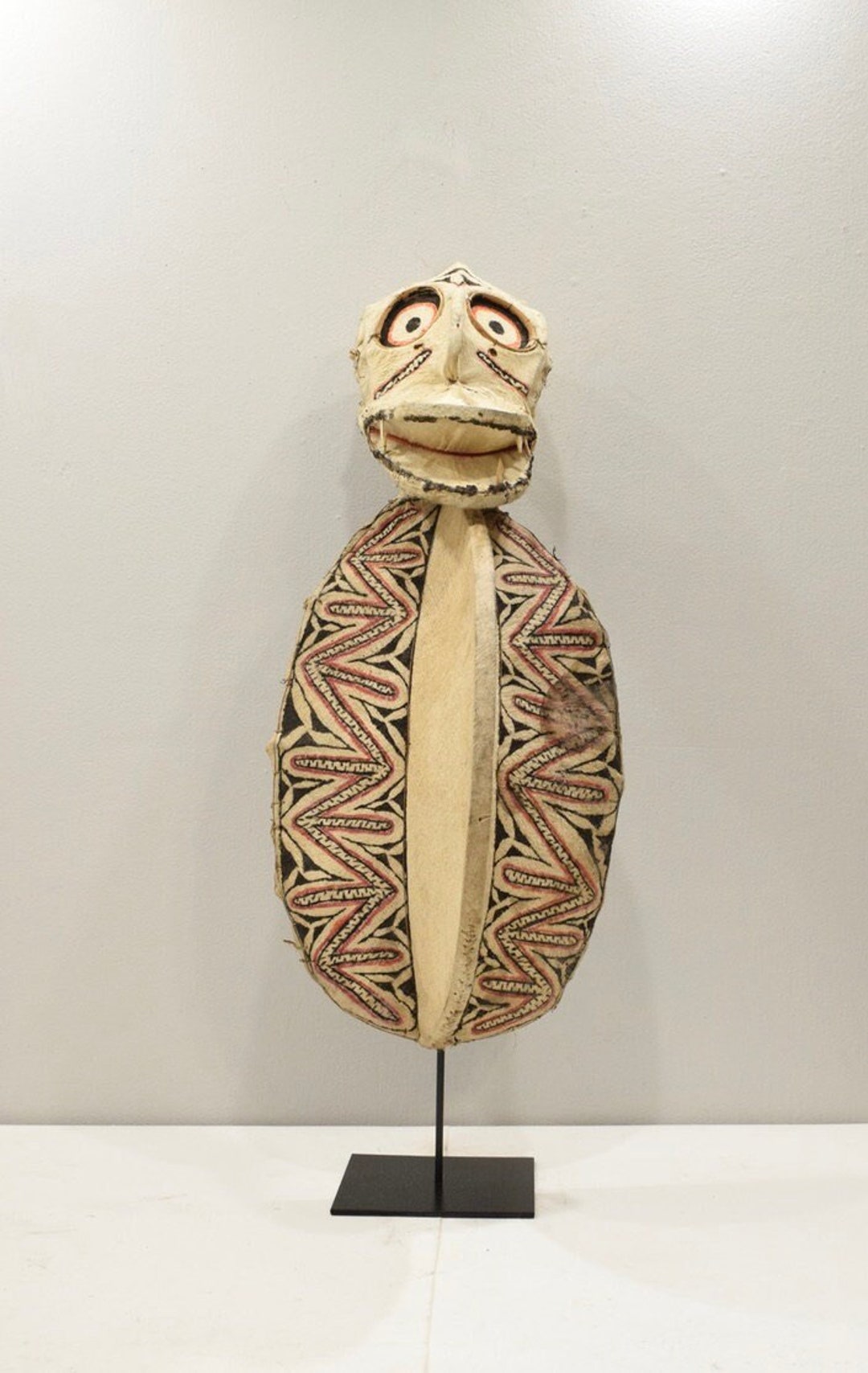 Mask Kavat Baining Old and Rare Child's Fire Dance New Britain Bark ...