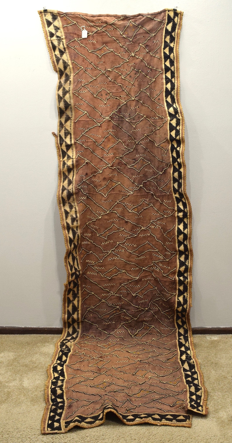 Kuba Cloth African Natural Woven Raffia Handmade Fabric Congo | Etsy