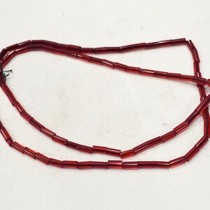 Beads African Red Glass Tube Beads 8-20mm - Etsy