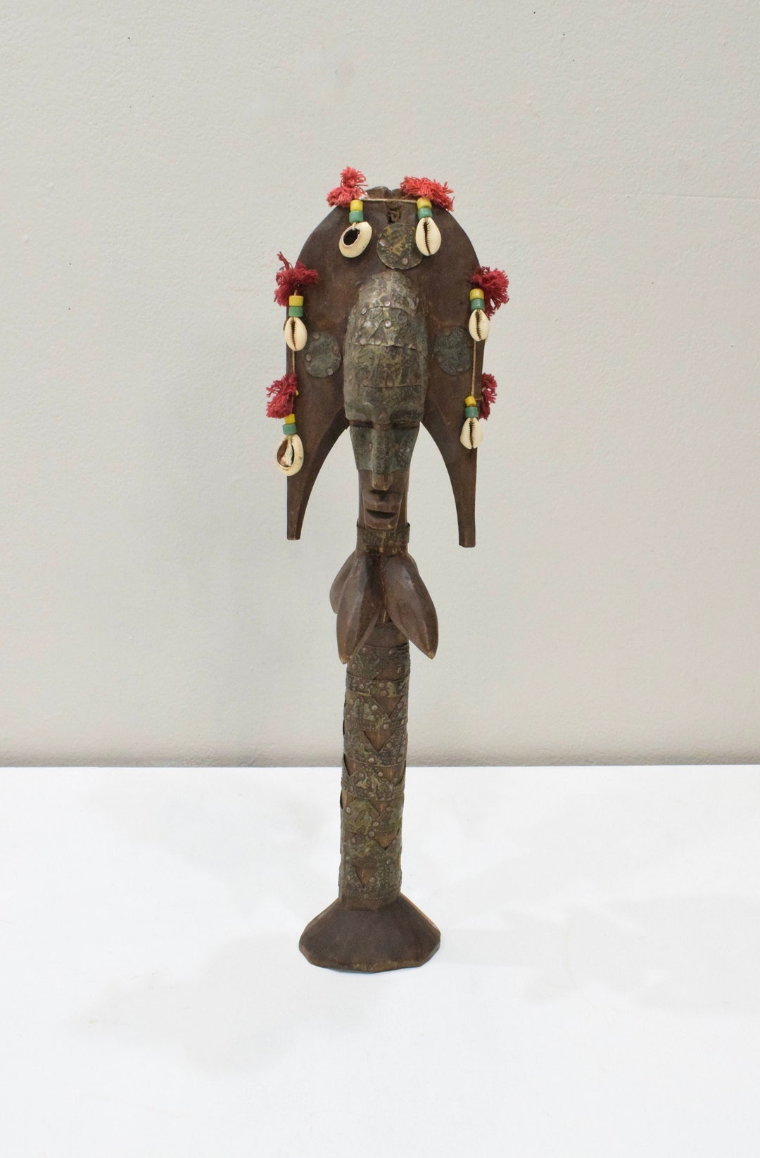 African Puppet Marka Janus Head Cooper Wood Puppet Mali - Etsy