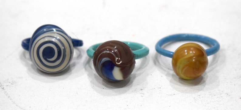 Rings 3 Assorted African Telephone Plastic Wire Recycled Rings - Etsy