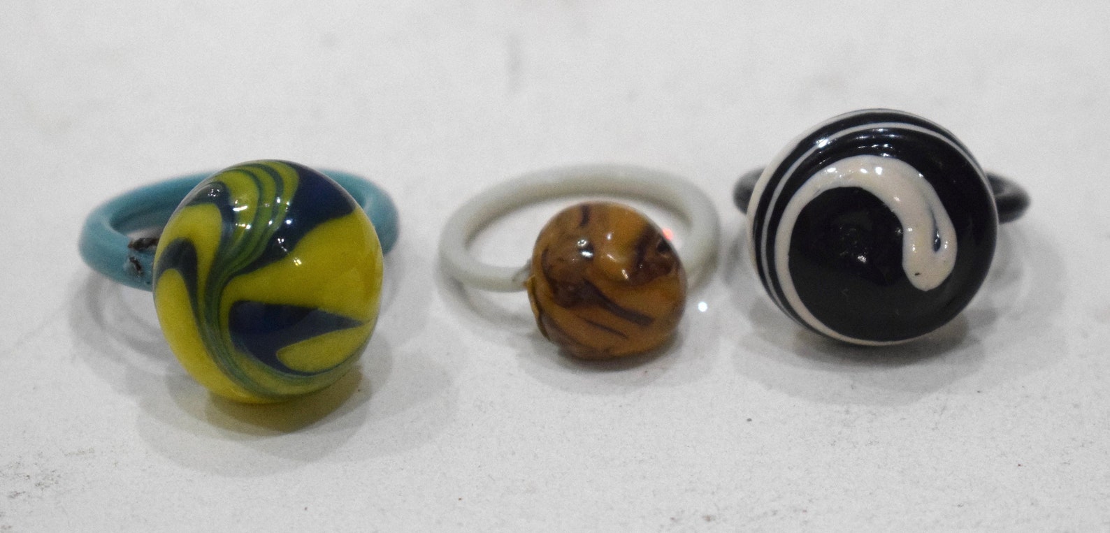 Rings 3 Assorted African Telephone Plastic Wire Recycled Rings - Etsy