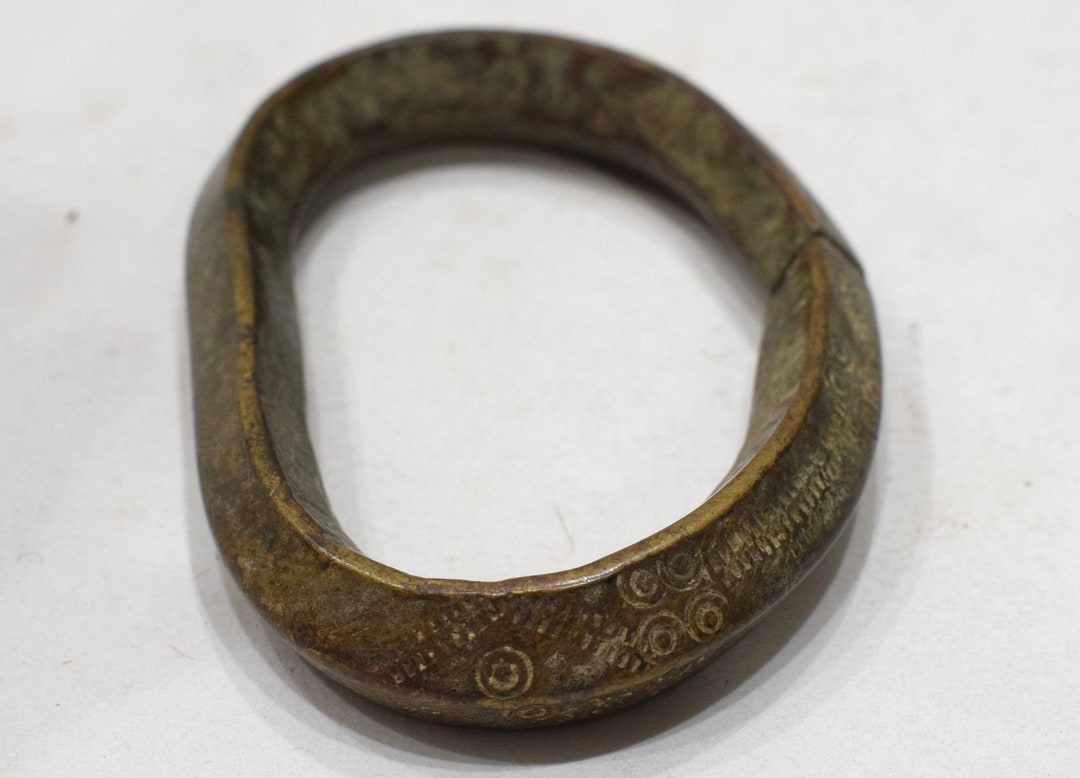 African Currency Bracelet Cast Bronze Oval Men's Bracelet Mali - Etsy