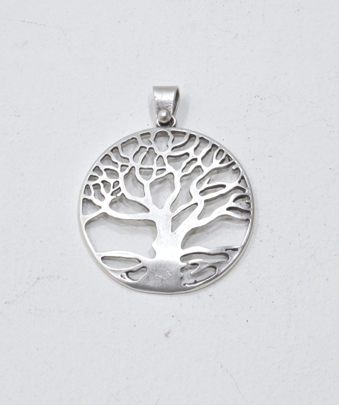 Silver Pewter Tree of Life Pendant - Etsy