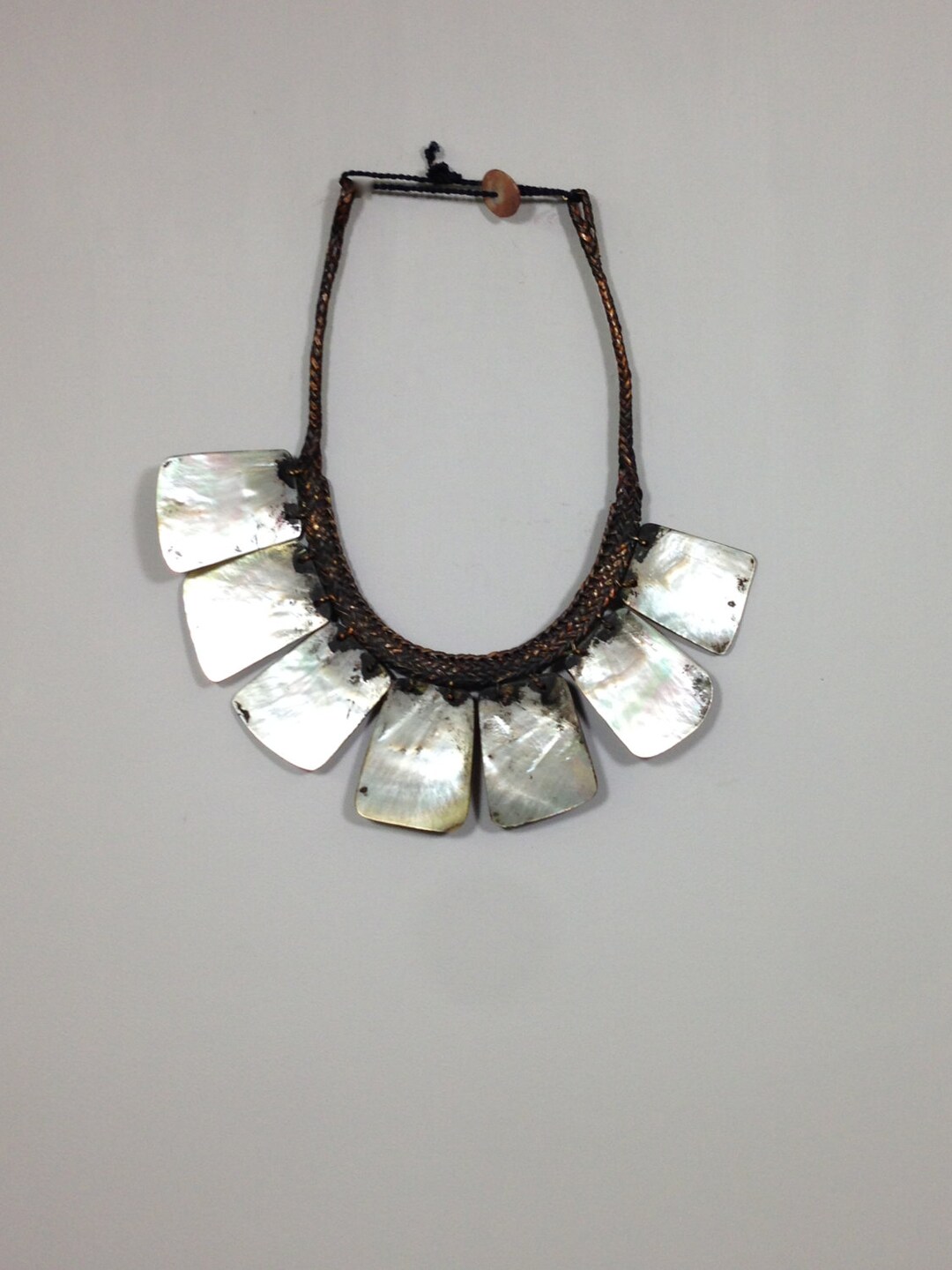 Philippine Ifugao Tribal Shell Necklace Rattan - Etsy