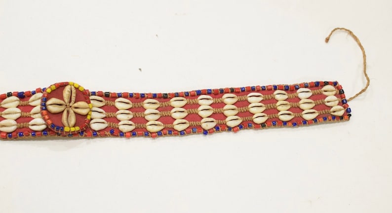African Kuba Woven Cowrie Shell Headband DRC - Etsy