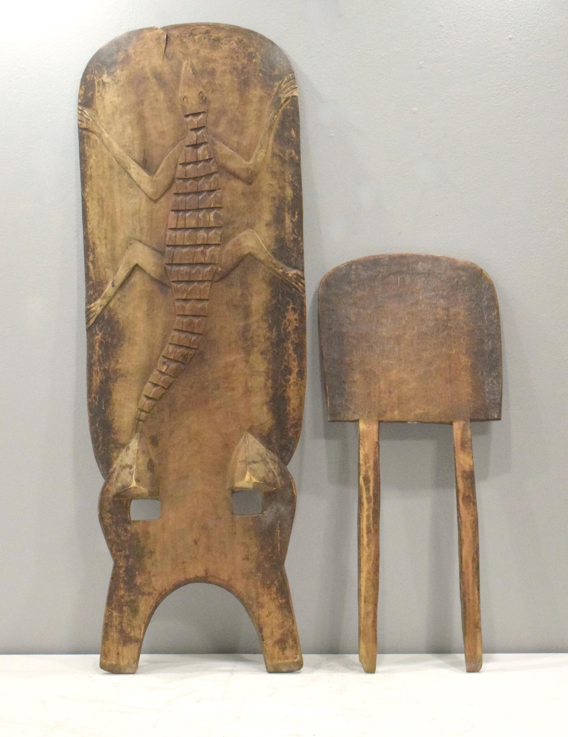 African Senufo Folding Chair Motif Back Ivory Coast - Etsy