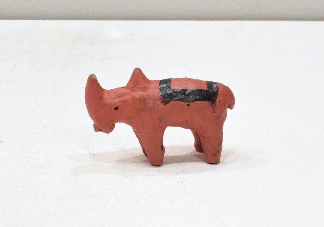 African Red Clay Rhino Statue Samburu Kenya - Etsy