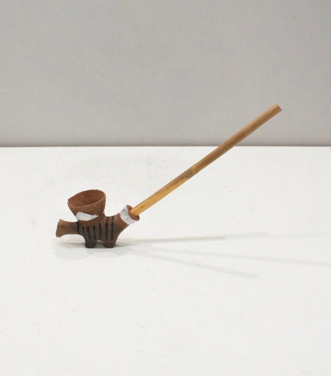 African Tonga Painted Clay Pipe - Etsy