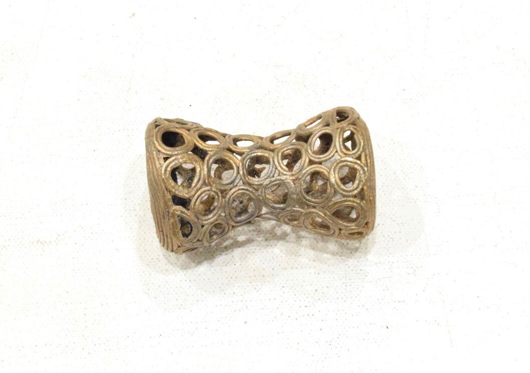 Beads African Brass Hourglass Bead - Etsy