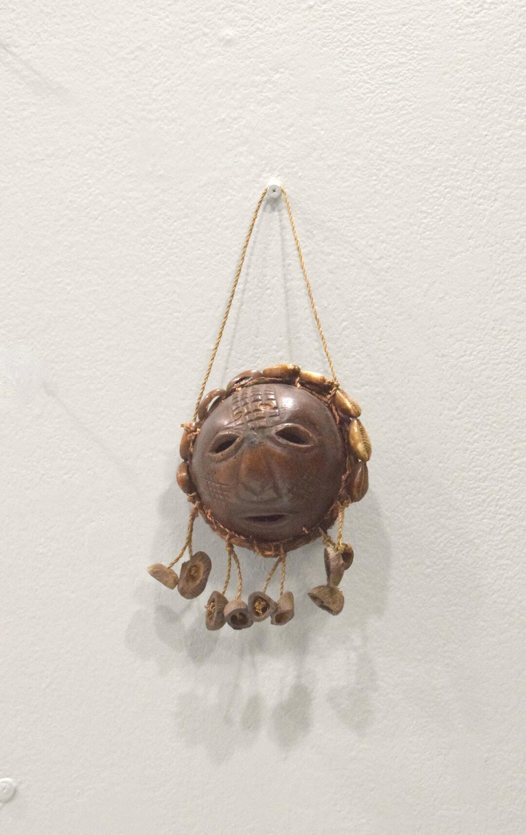 African Coconut Face Cowrie Shell Rattle DRC - Etsy