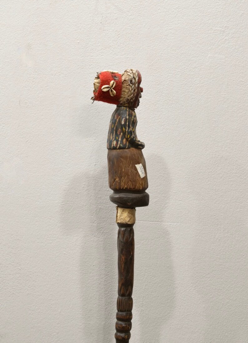 African Staff Baule Tribe Carved Male Figure Walking Staff - Etsy