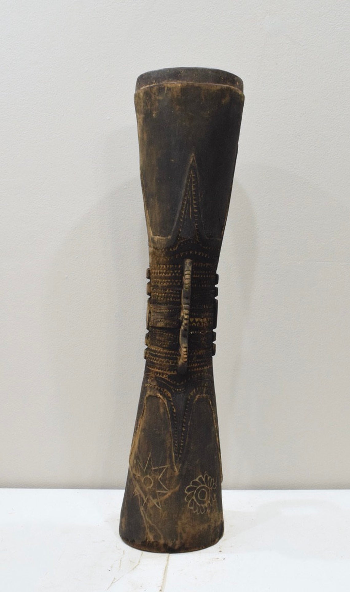 Papua New Guinea Siassi Wood Carved Drum - Etsy