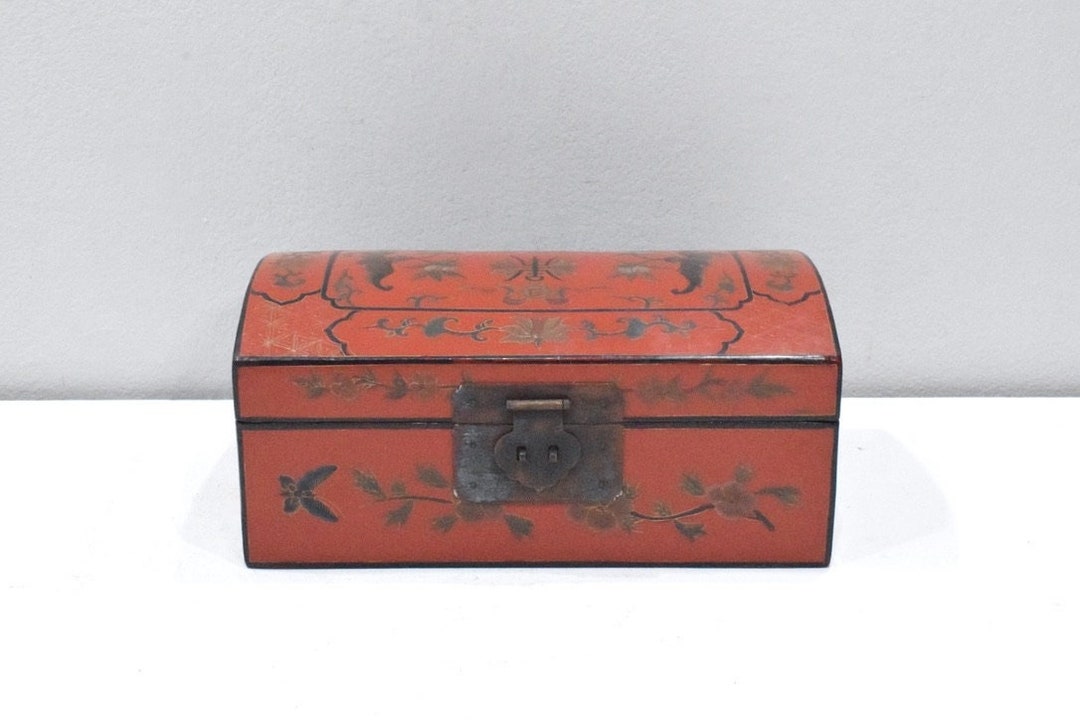 Chinese Antique Lacquer Storage Box - Etsy