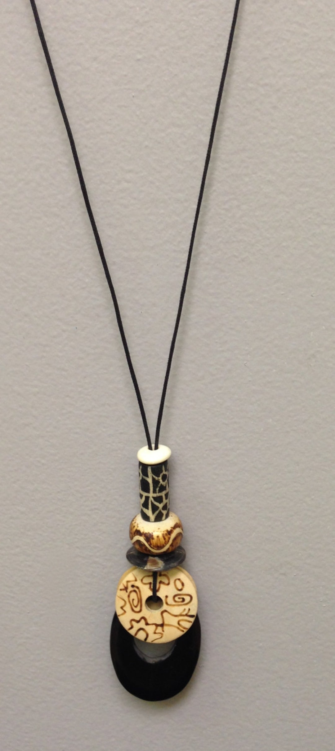 Philippine Natural Wood Cord Necklace - Etsy