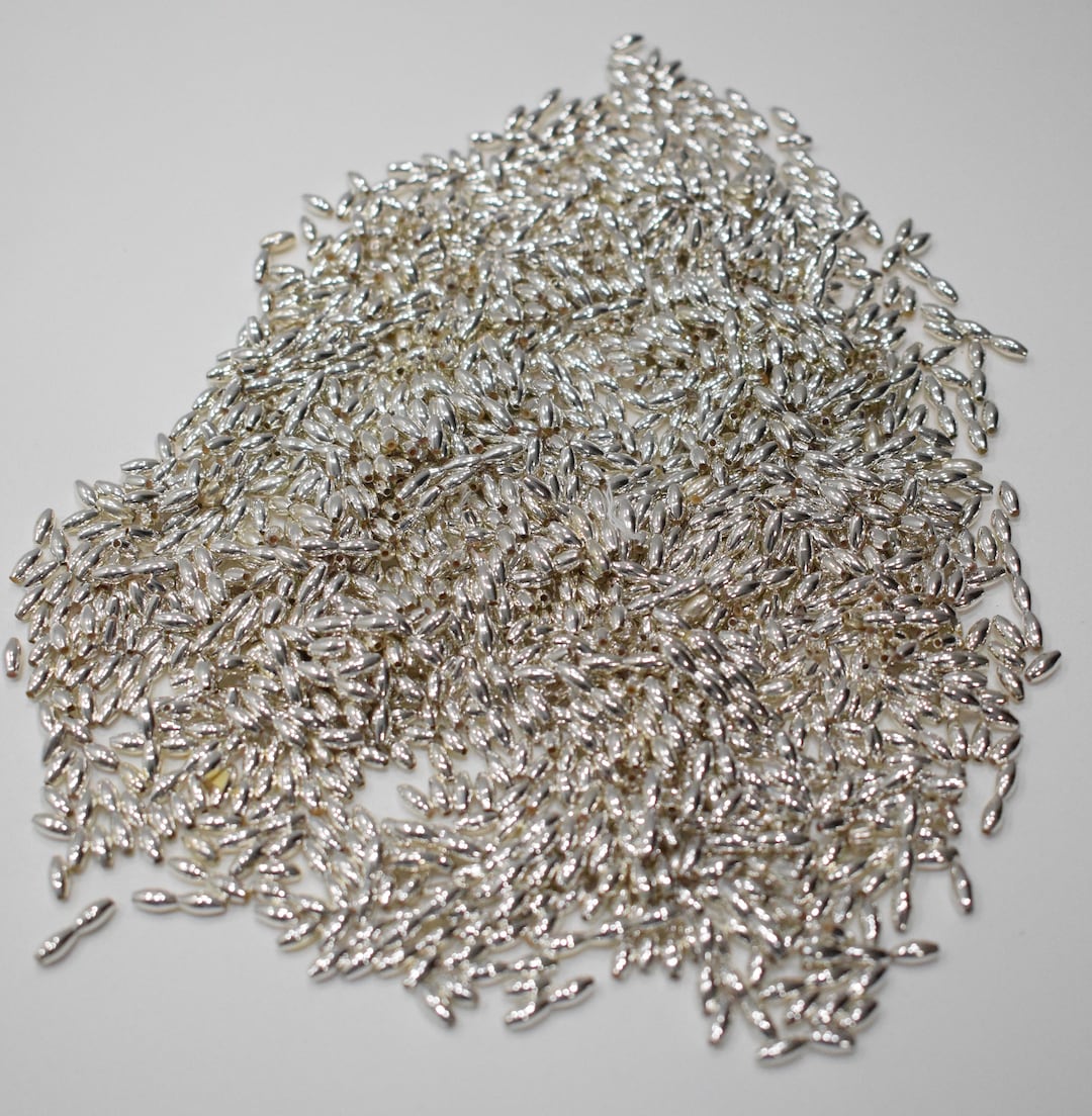 Beads Silver Small Tube Beads 6mm - Etsy