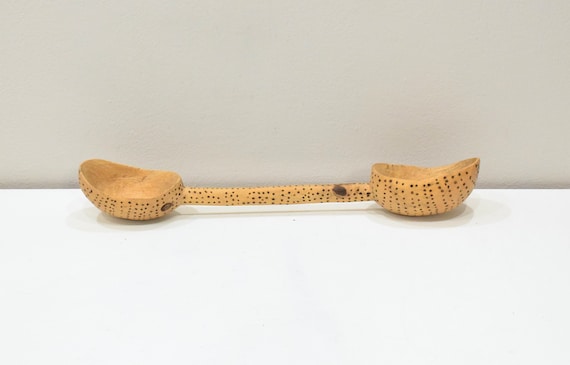 African Double Ladle Turkanatribe Wood Etched Kenya - Etsy