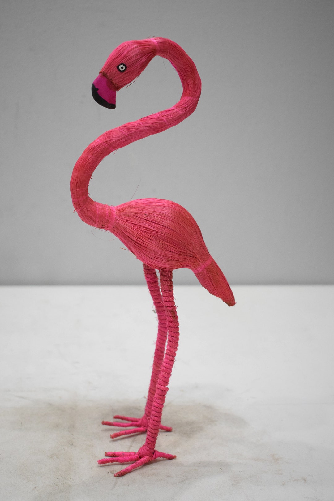Pink Flamingo Sisal Bird Kenya Africa Home Decor Flamingo Bird - Etsy