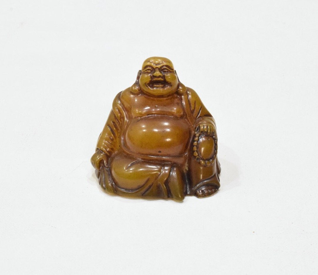 Buddha Carved Yellow Buddha Statue - Etsy