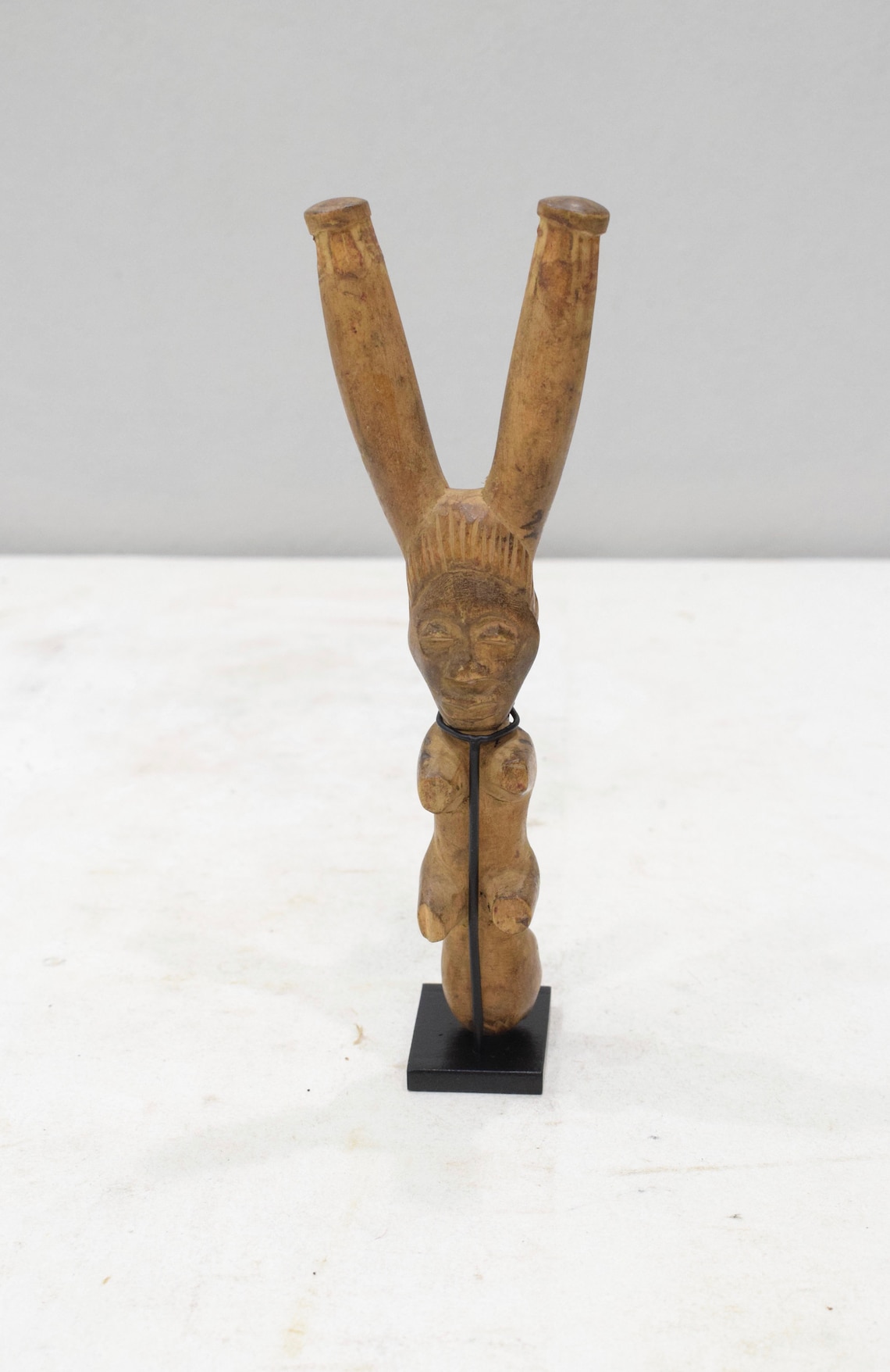 African Slingshot Baule Tribe Carved Wood Figure Ivory Coast - Etsy