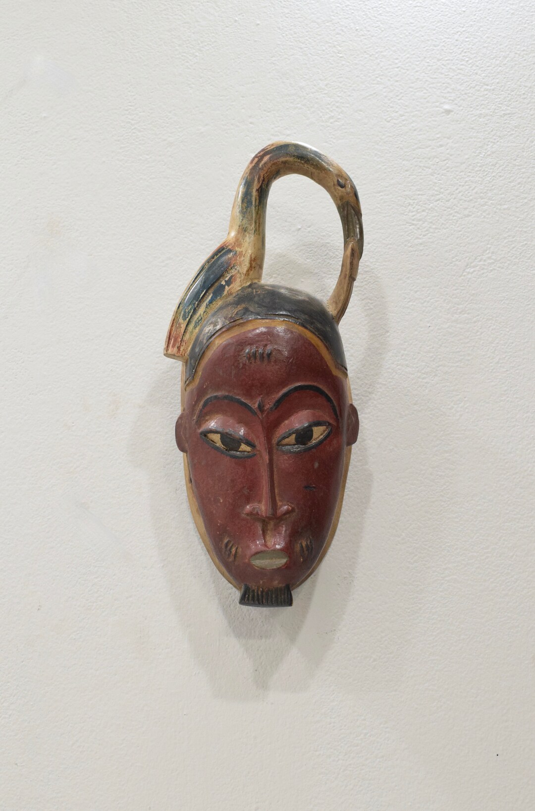African Mask Wood Crest Baule Tribe Mask - Etsy