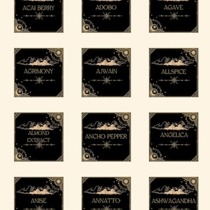 Printable Labels for Organization - Kitchen, Pantry, Apothecary, Spice ...