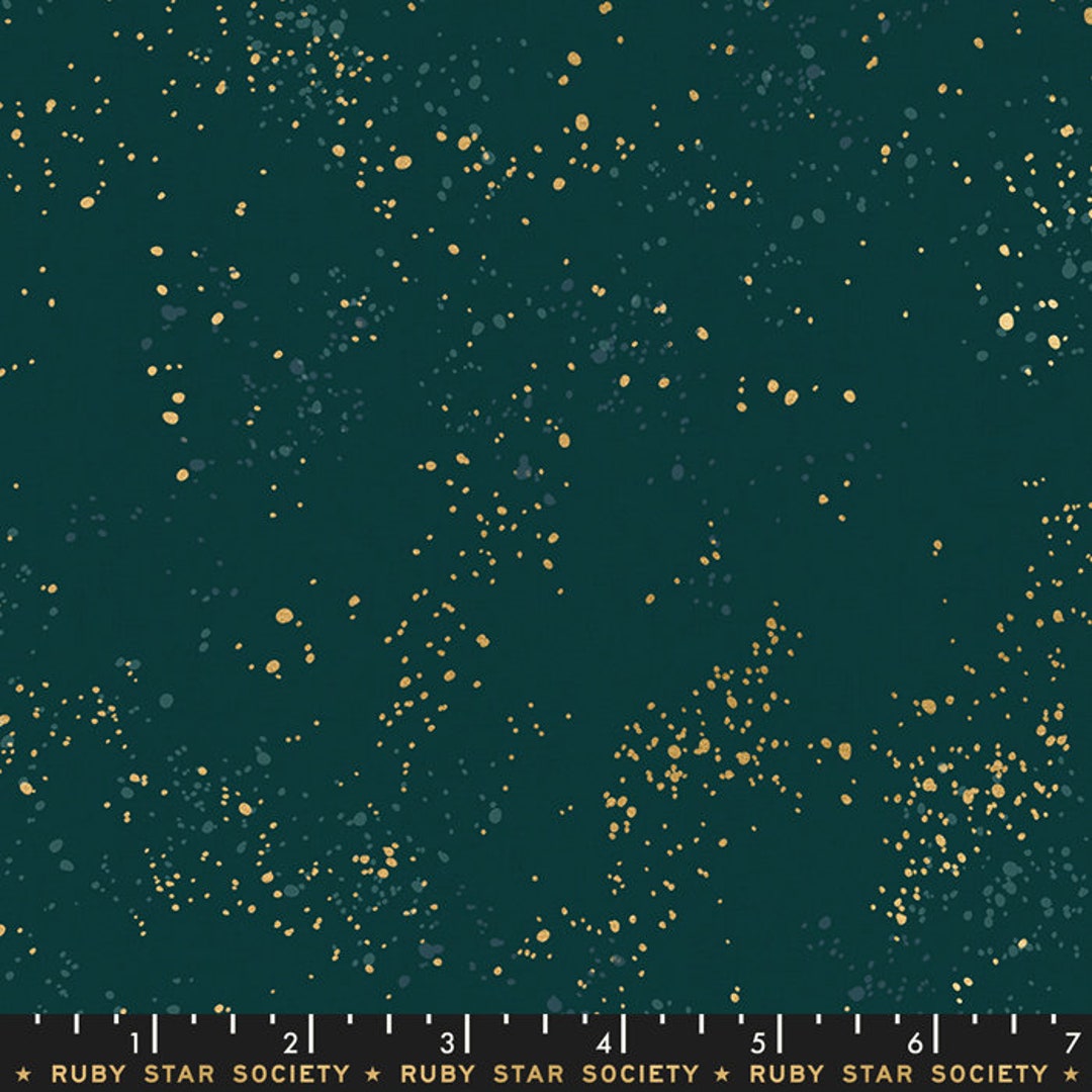 Speckled in Metallic Pine - Ruby Star Society - Cotton Fabric by Moda ...