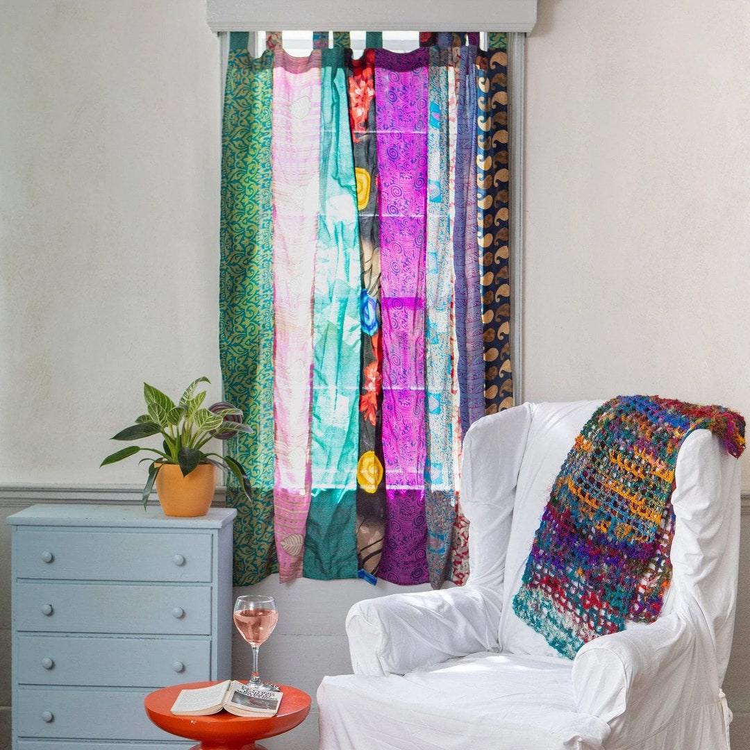 Sari Silk Curtains - Handmade From Recycled Silk - 3 Sizes - Etsy