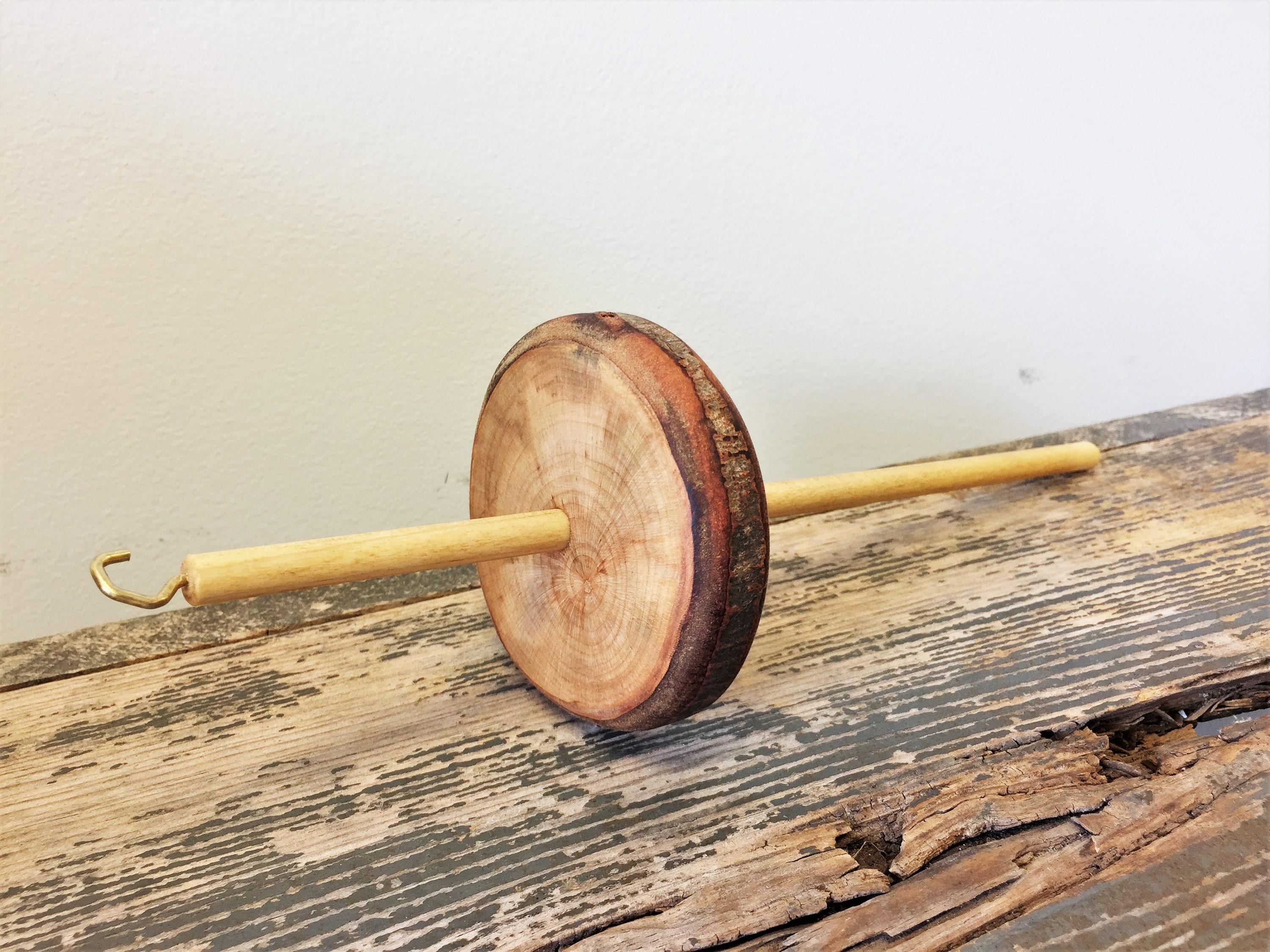 Handmade Rustic Wood Drop Spindle Spin Your Own Yarn Fiber - Etsy