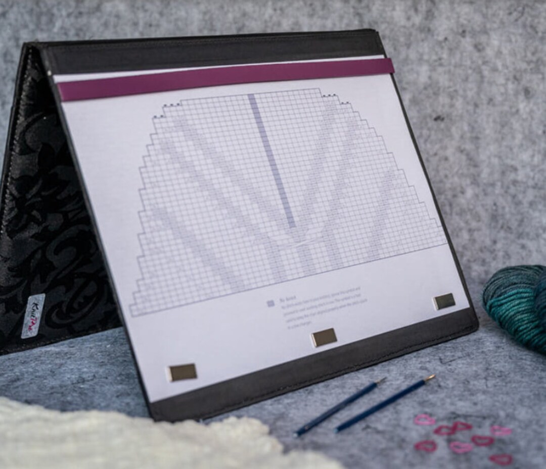 Magma Knitting Pattern Holders Stands up With Snaps or Closes Comes ...