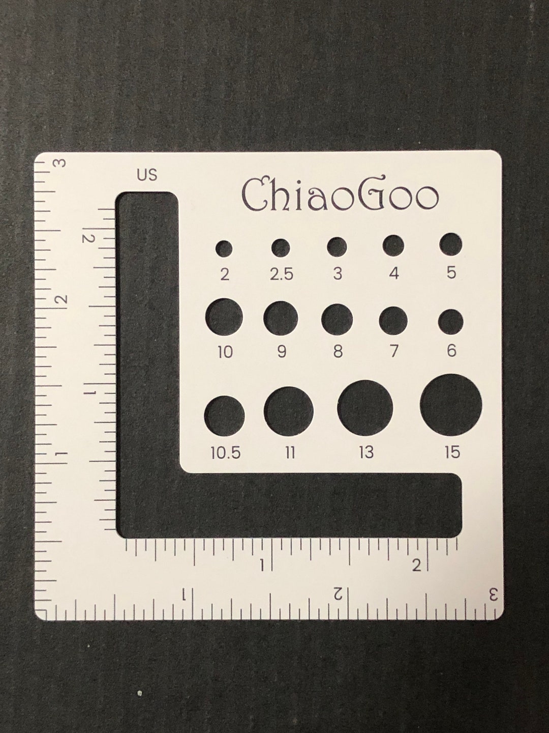 Chiaogoo Mini 3" Needle and Swatch Gauge - Knitting Notion - Etsy