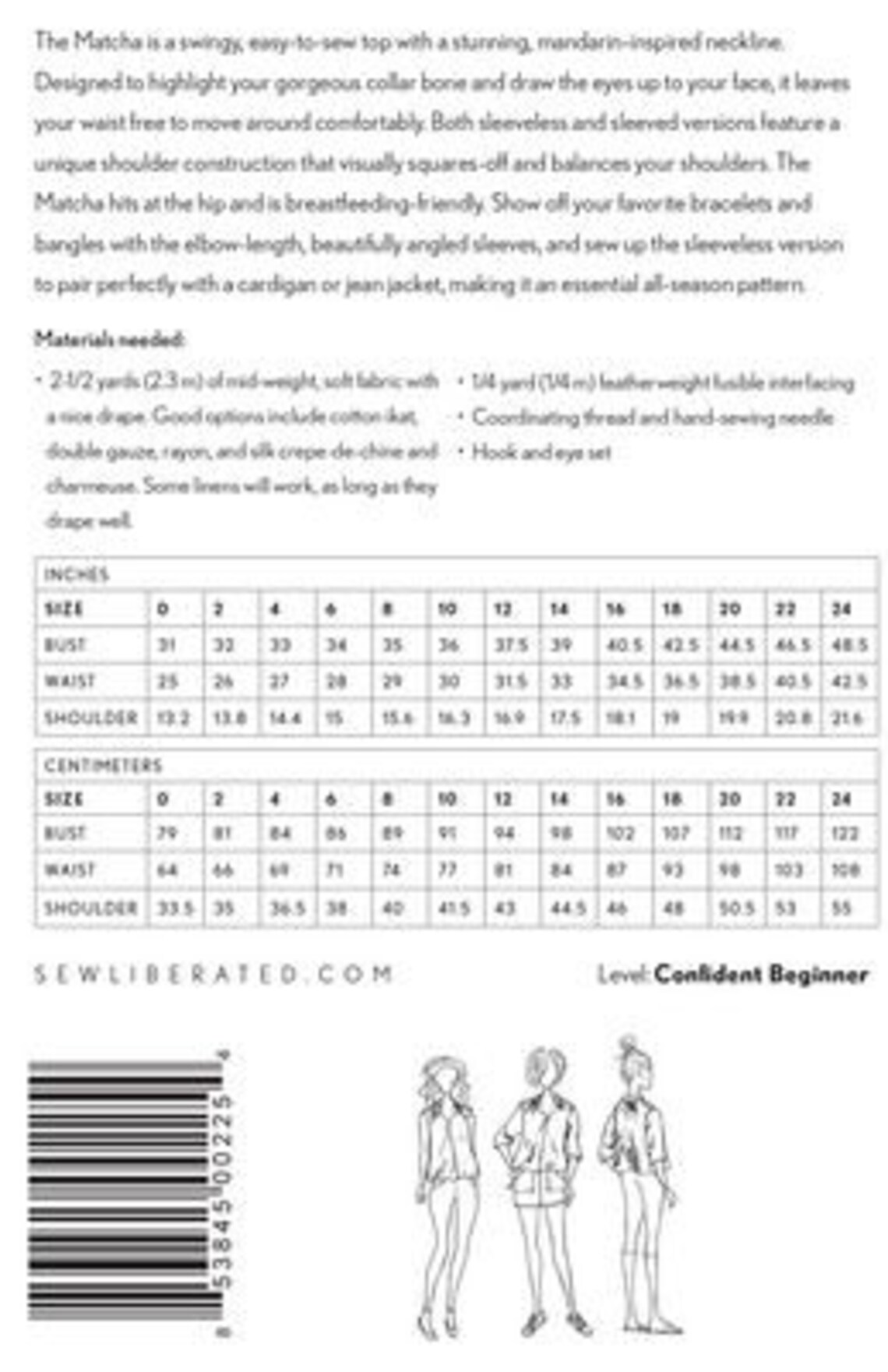 Matcha Top Paper Sewing Pattern by Sew Liberated - Etsy