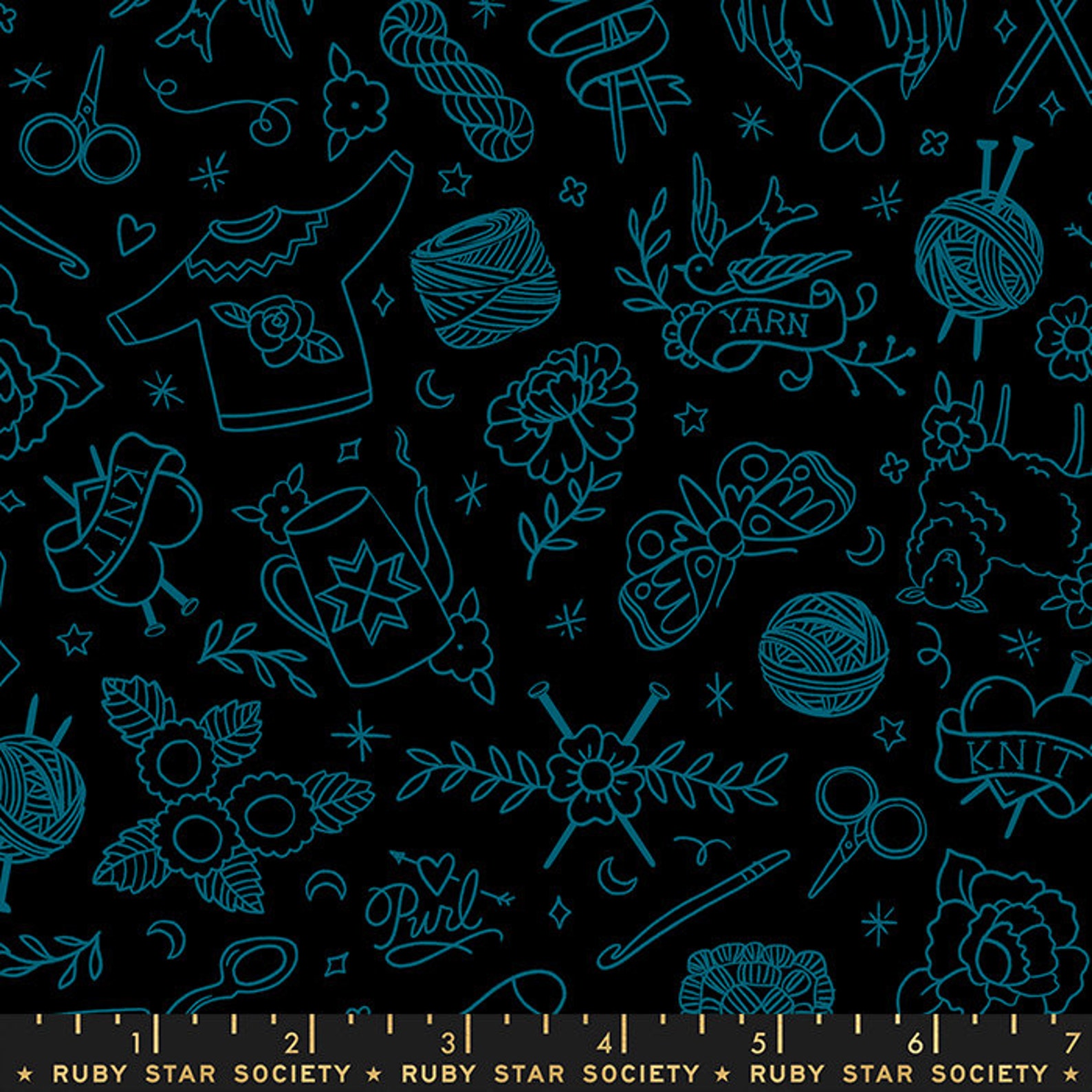 Yarn Flash in Black Purl by Sarah Watts Ruby Star Society - Etsy