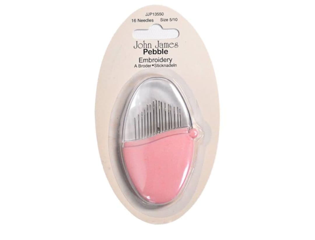 Pebbles Embroidery Needles in Pink Carry Case - Etsy