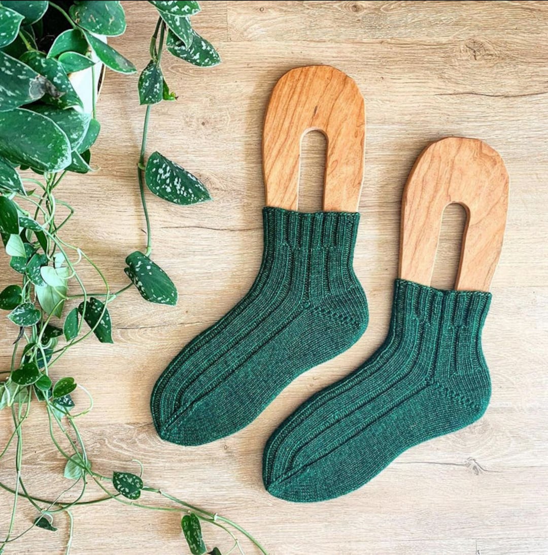Handmade Black Cherry Wood Sock Blockers - Knitting Notion - Etsy