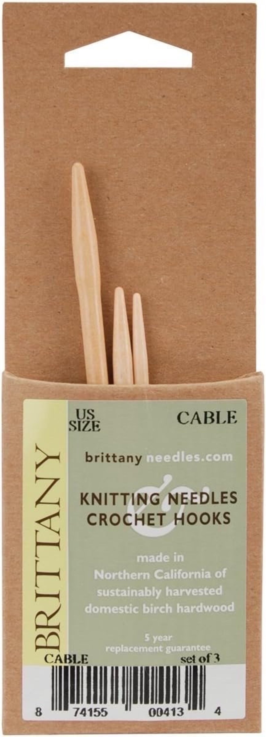 Brittany Wooden Cable Needles - Knitting Notion 3 Pack - Etsy