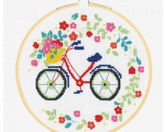 Bicycle Cross Stitch Kit - Etsy