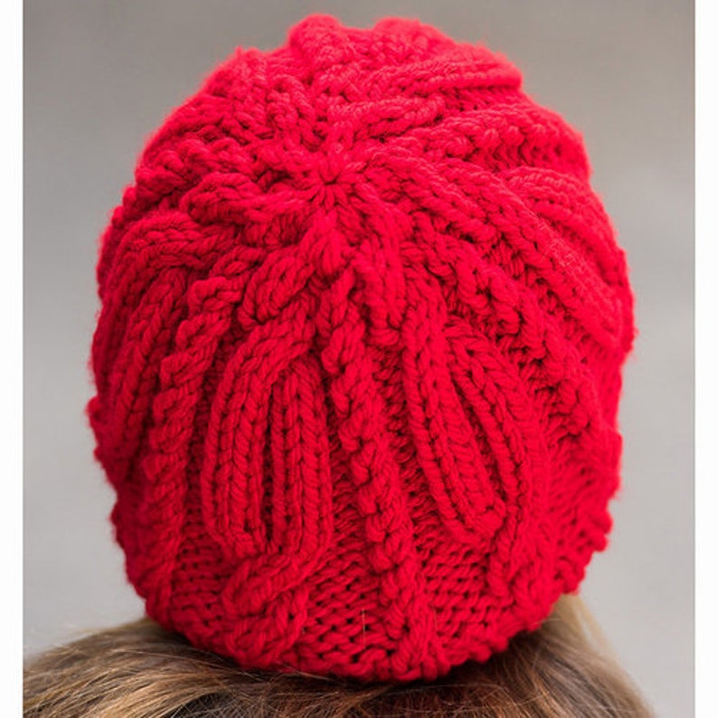 Cable and Twist Hat Paper Knitting Pattern by Vermont Fiber - Etsy