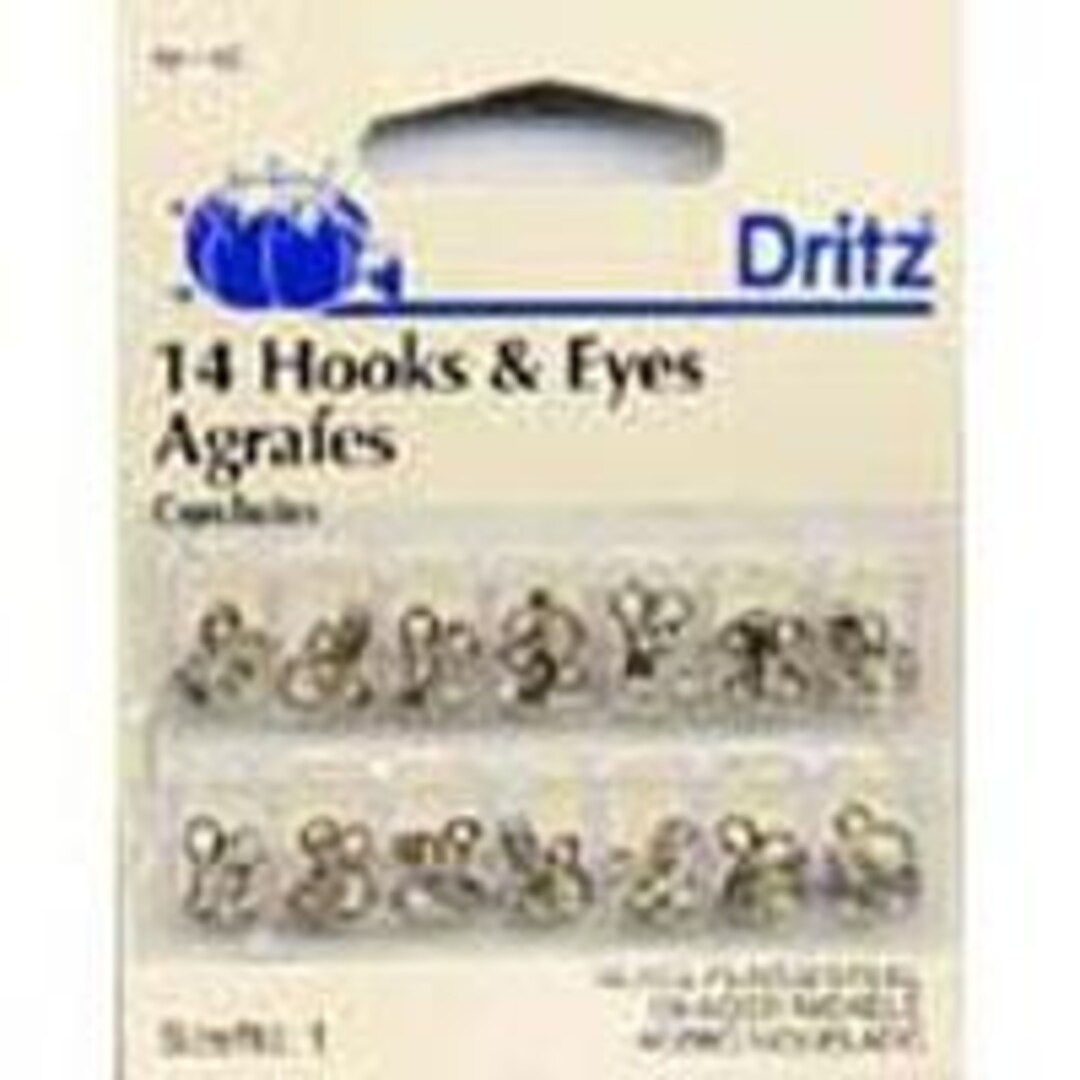 Hook & Eyes - Sz 1 14ct - Nickel - Dritz - Etsy