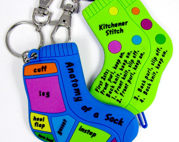 Sock Doctor - Keychain With Sock Info and Tapestry Needle - Etsy