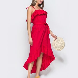 Royal blue dress Summer Sundress Beach dress Open shoulders | Etsy