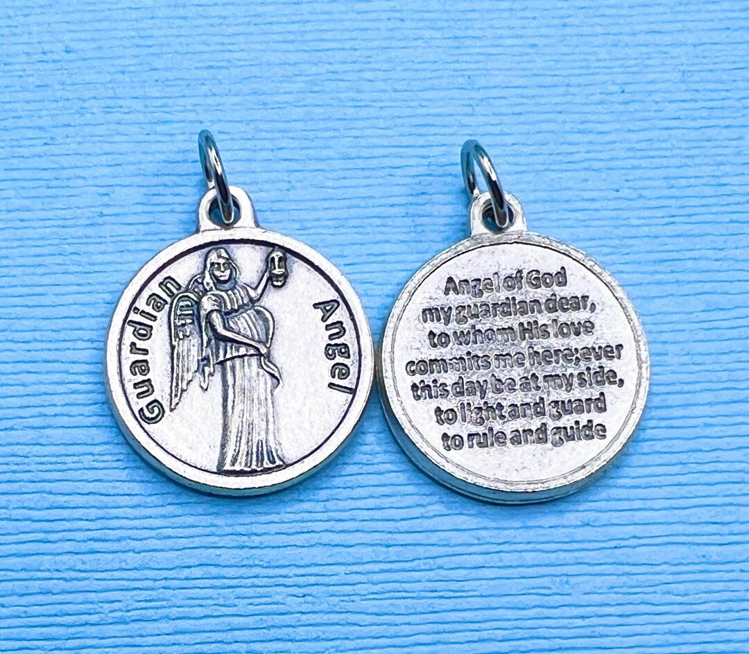 Guardian Angel Prayer Medal Italian Made - Etsy
