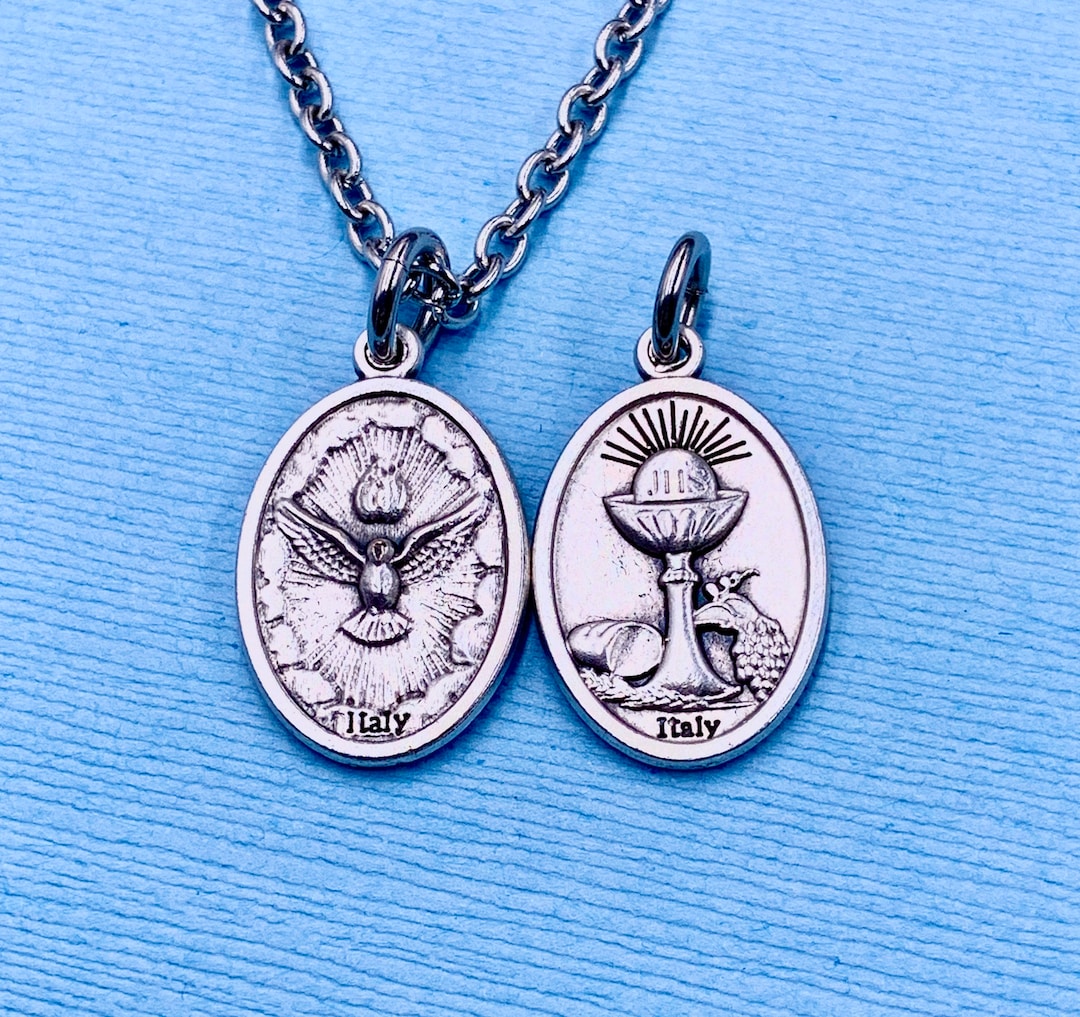 Holy Spirit Necklace Communion Necklace Eucharist Necklace Chalice ...