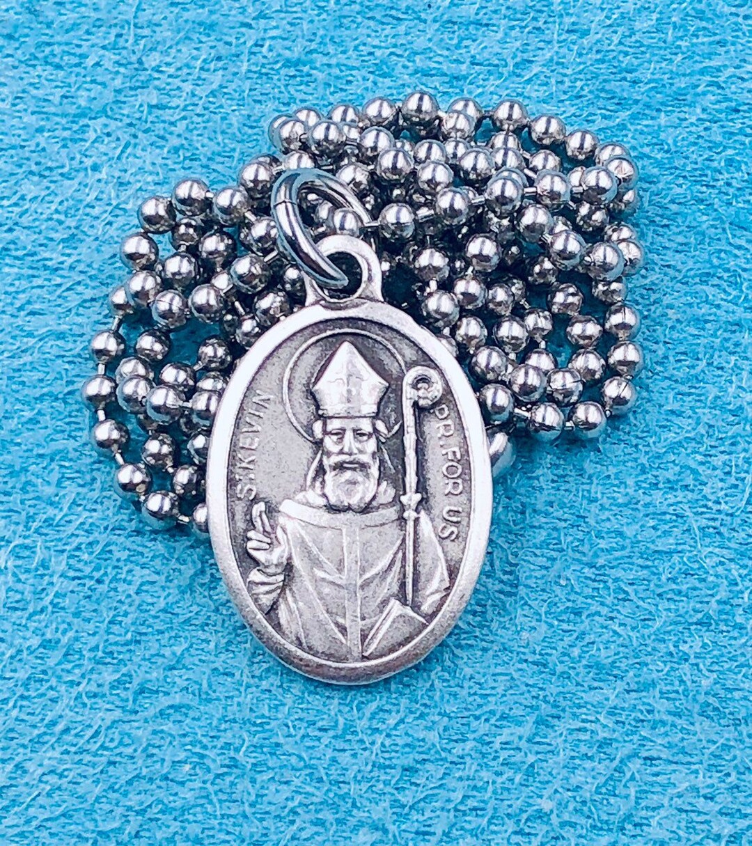 St Kevin Necklace St Kevin Medal Heart Disease Necklace Heart Disease ...