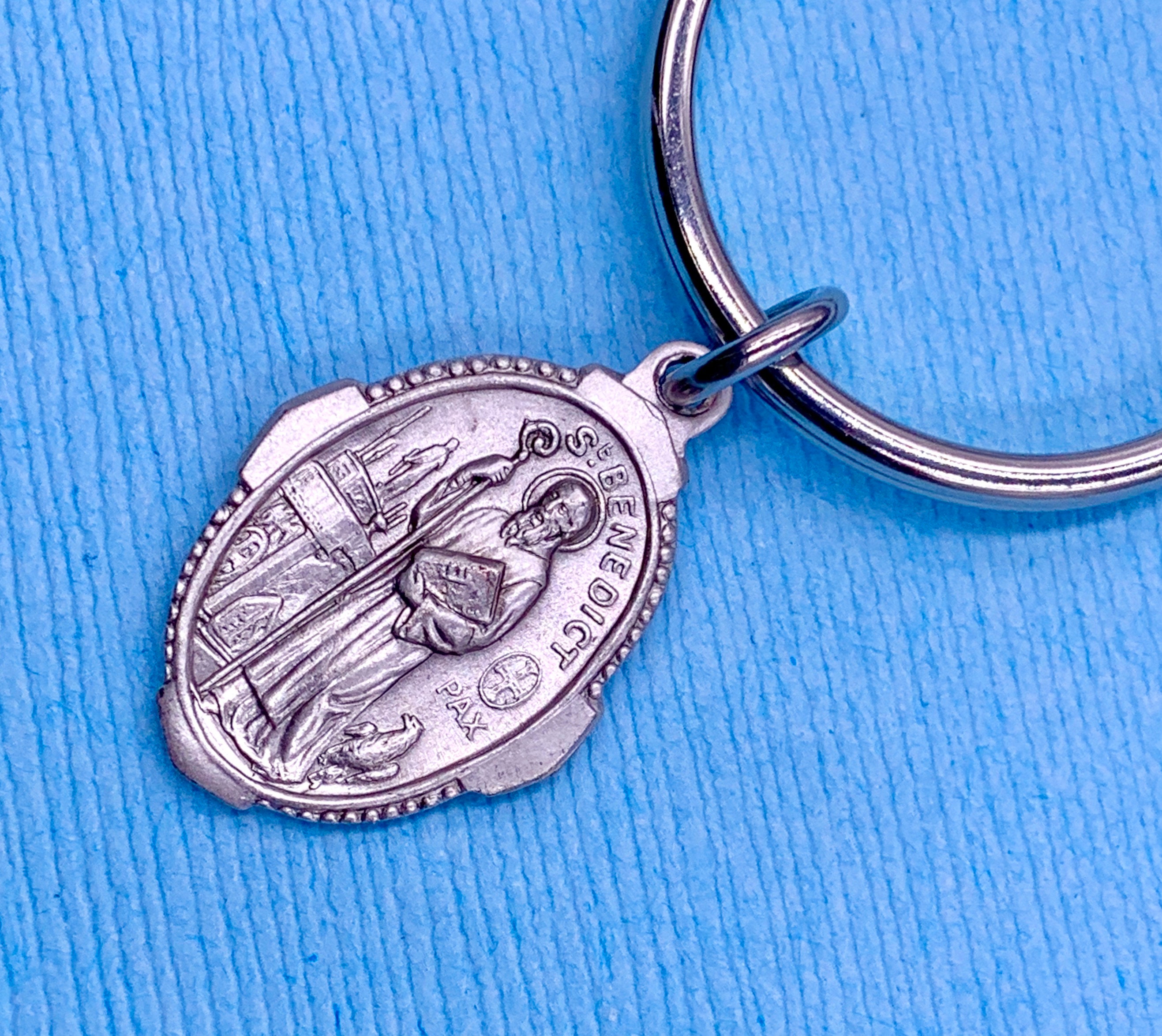 St Benedict Key Ring St Benedict Protection Medal St Benedict | Etsy