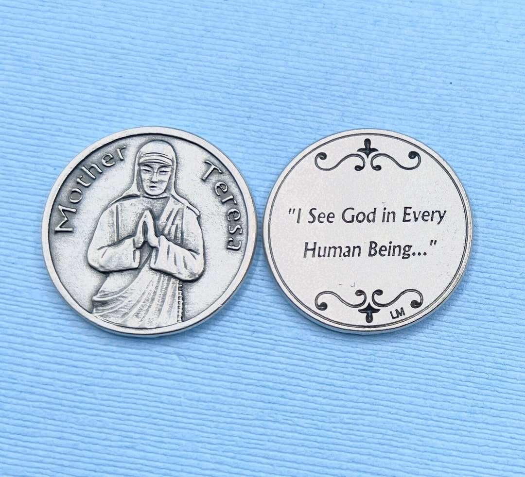 Mother Teresa Pocket Token I See God in Every Human Being Italian Made ...