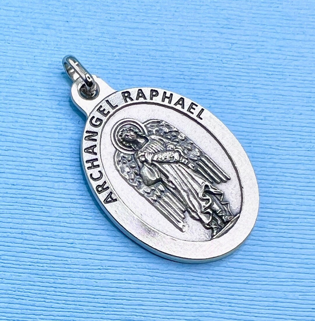 Large Archangel Raphael Medal 1 1/2" Patron Saint of Travelers Lovers ...