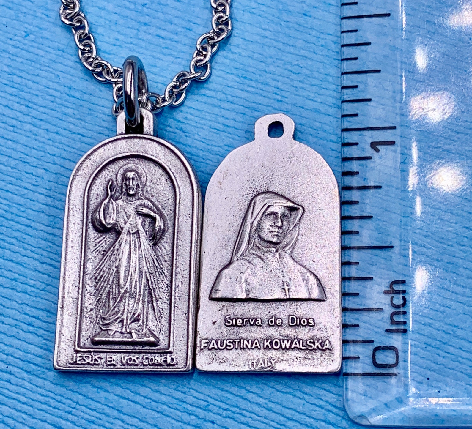 Divine Mercy Necklace St Faustina Kowalska Necklace Divine | Etsy